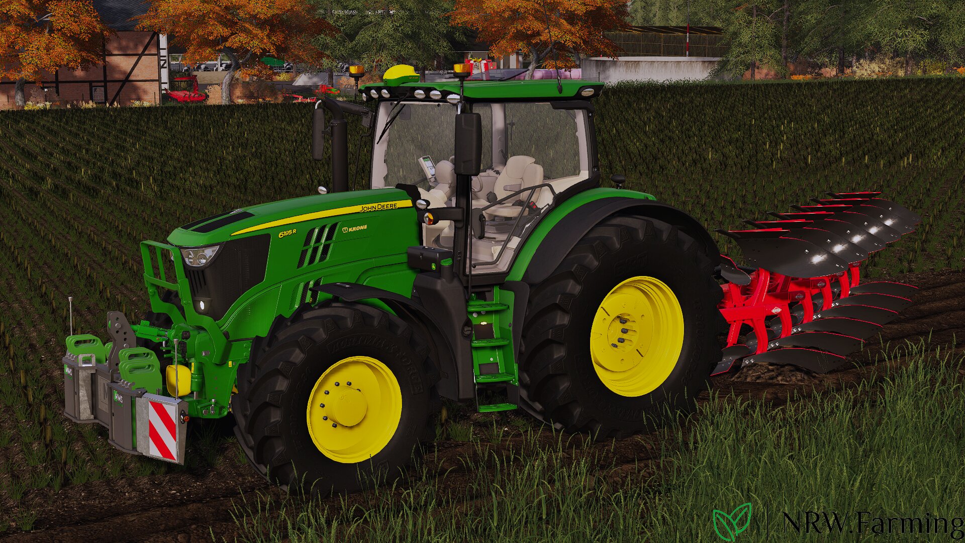 Mit dem 6195R Pflügen - Modding Welt