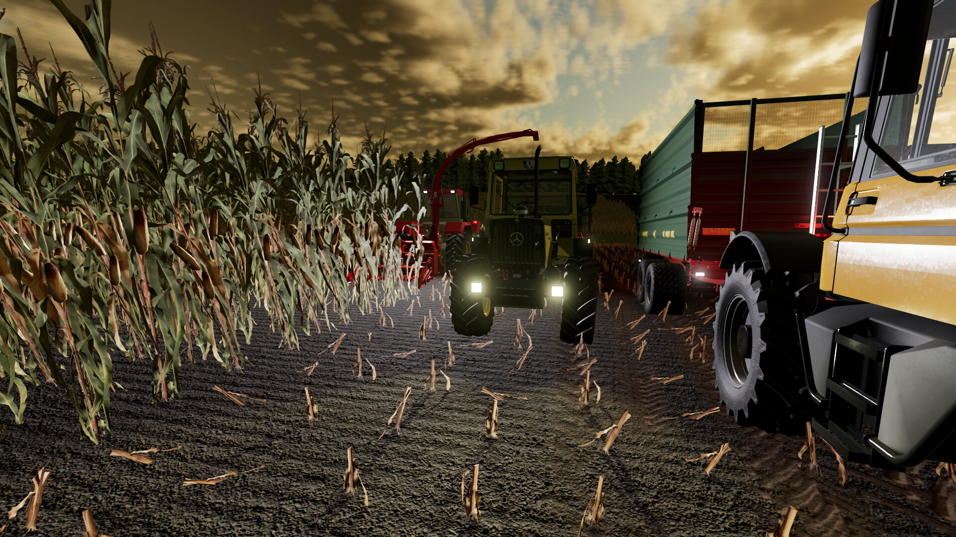 Maishäckseln am Abend - Modding Welt