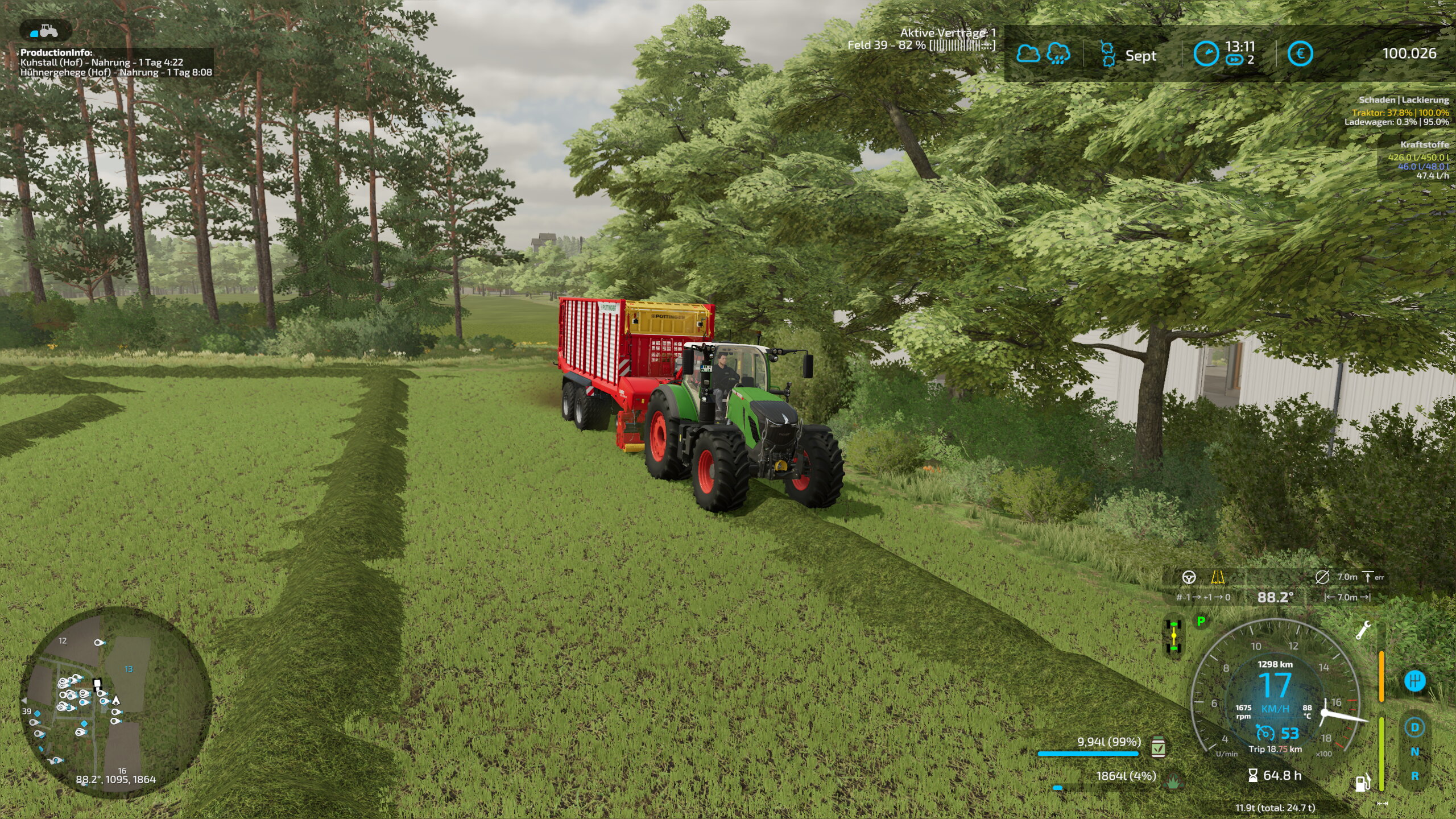 mit Fendt und Pöttinger das Gras einfahren - Modding Welt