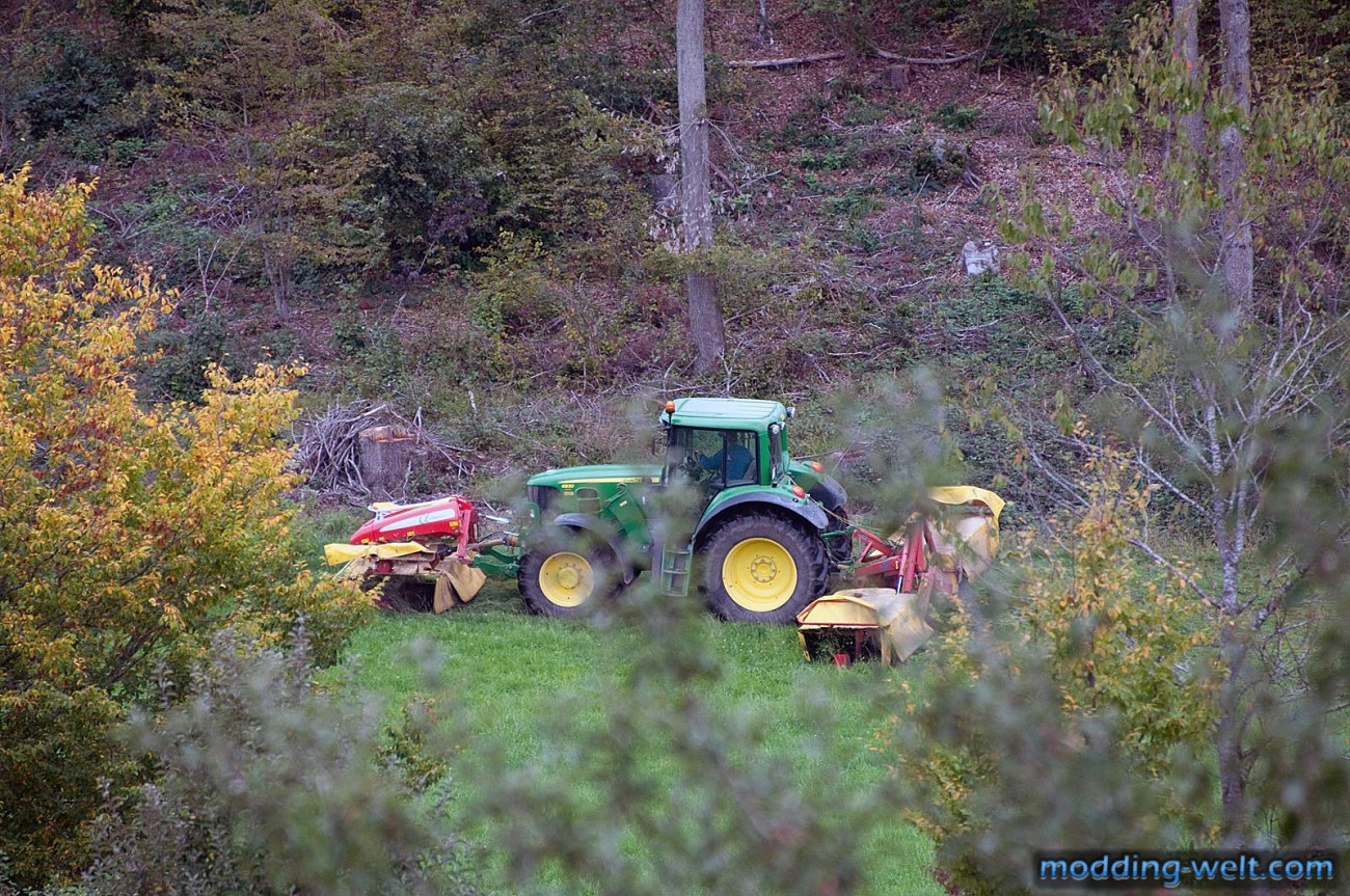 JD 6830 mit Mähkombi - Modding Welt