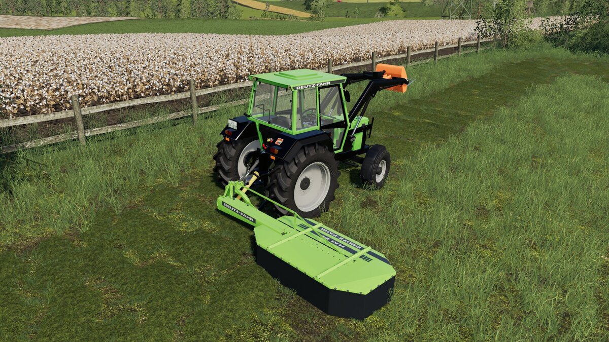 Deutz D 6207 C mit Deutz KM 24 am Gras mähen. - Modding Welt